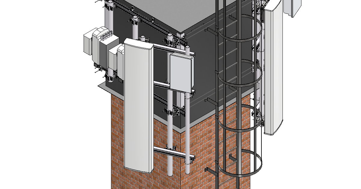 Small chimney with side mounted panels - Cue Dee