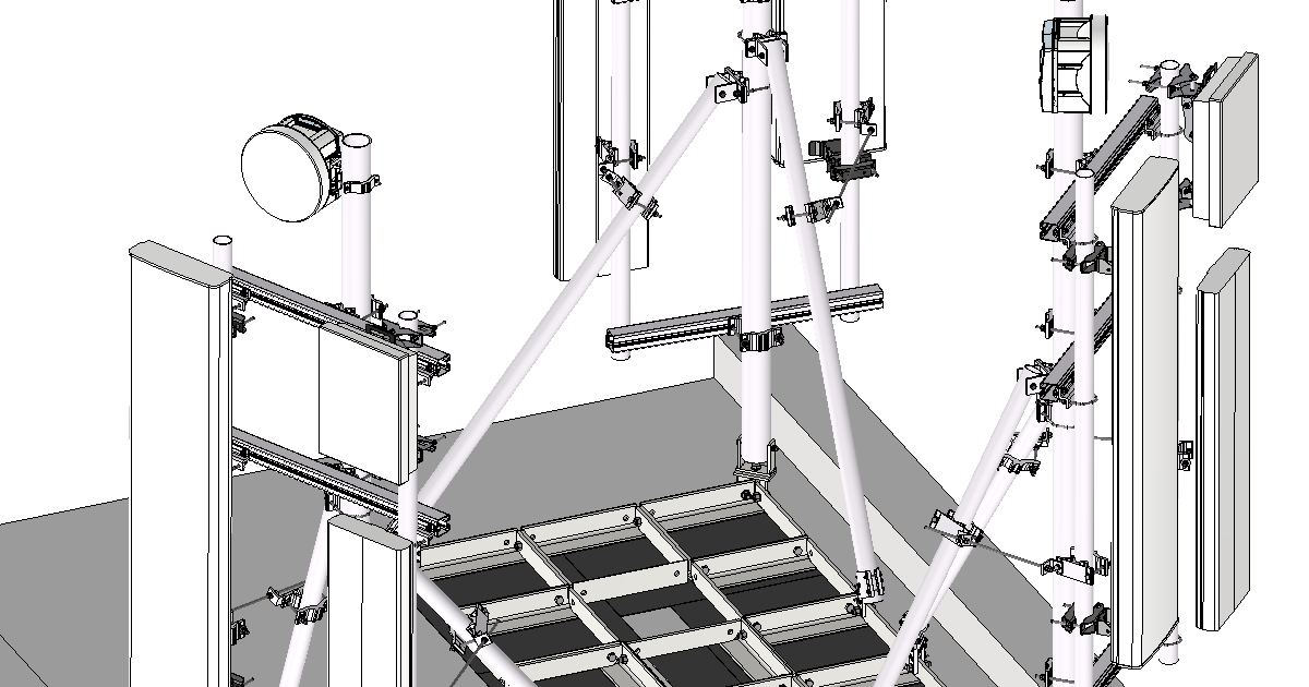 3m/114mm with 3 dipods with offset frames - Proof of Concept - Cue Dee