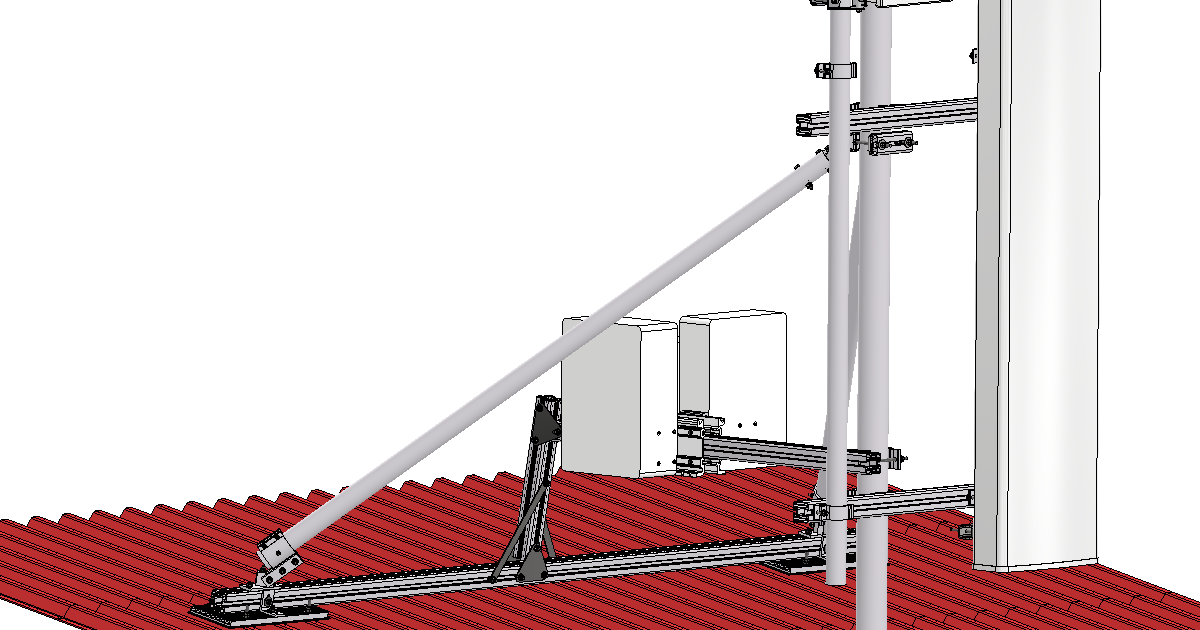 3m/114mm pole on thin sheet-metal roof - Cue Dee