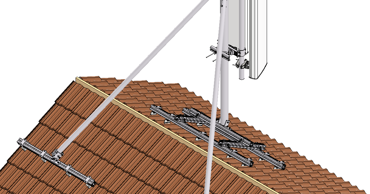 3.5m/114mm Dipod, with optional compact 2 sector frame - Cue Dee