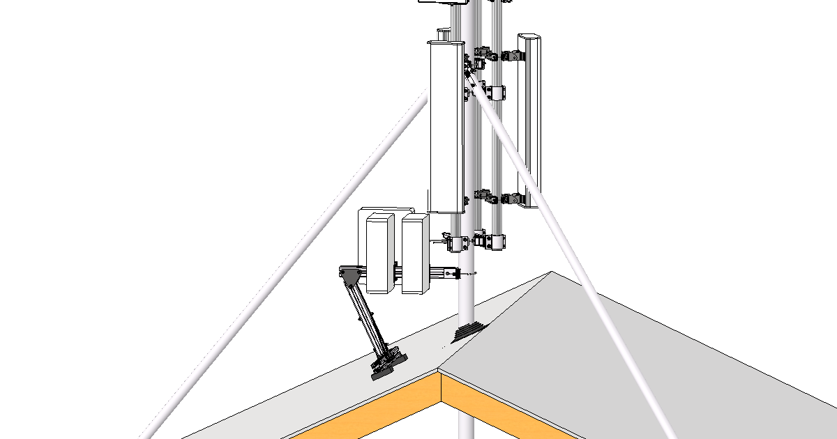 5m/120mm penetrating pole, with optional compact 3-sector mount - Cue Dee