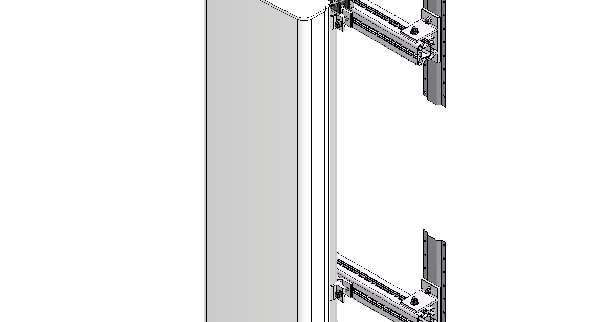 1.5m/75mm Panel mount for facades with sheet metal cladding - Cue Dee