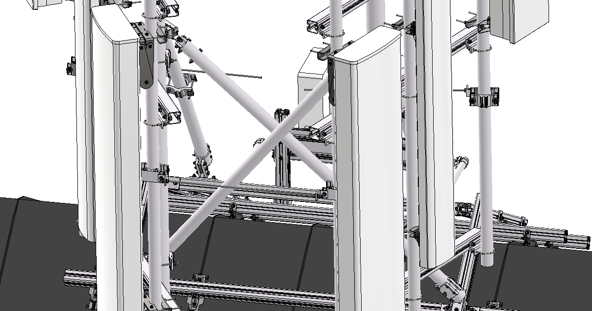 3m/114 ridge mounted dipod with 3x off-set sector frame - Cue Dee