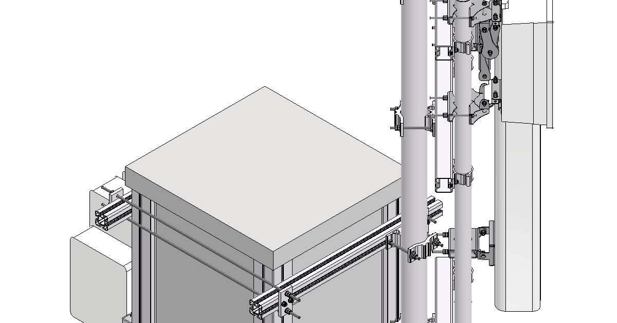 Small chimney with protruding pole and off-set frame - Cue Dee