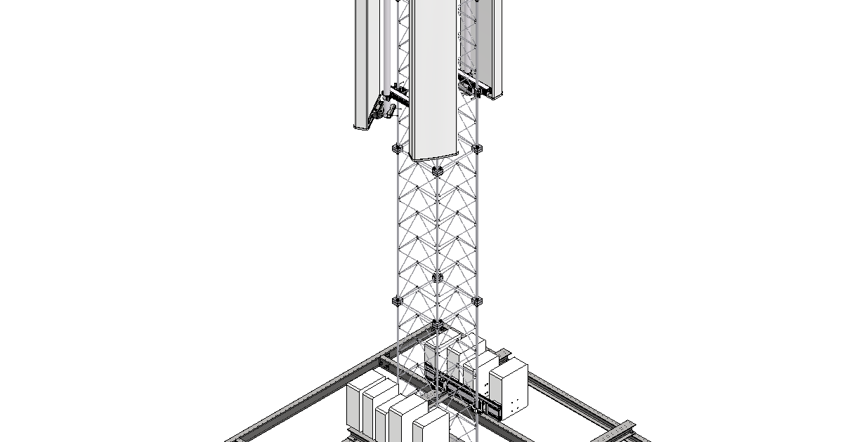 (N.P.) Roof-top stub tower, 8m - Cue Dee